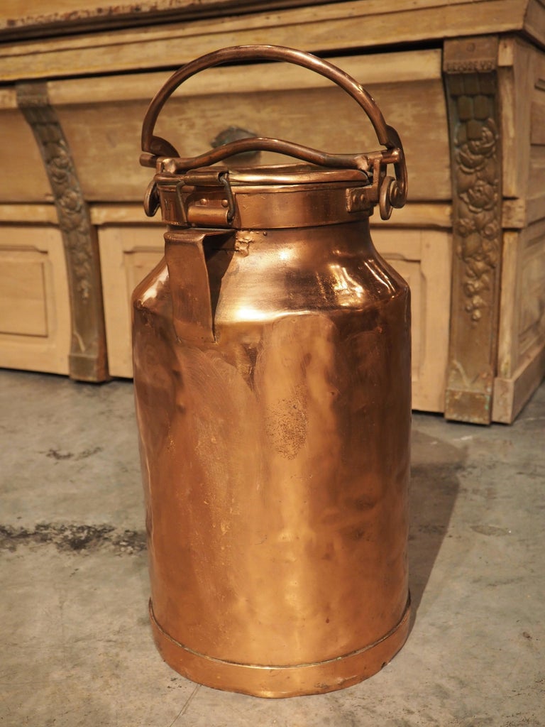 Antique French Polished Copper Milk Container, circa 1890 For Sale at ...