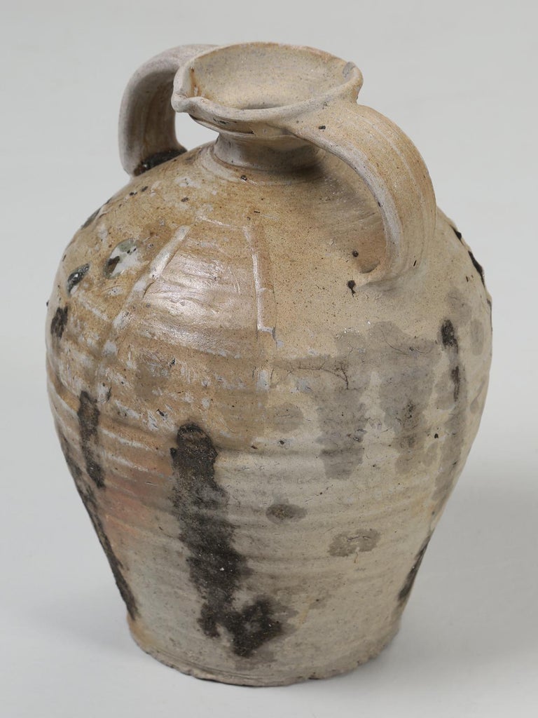 Antique French Pottery Jug handmade 100-Years ago For Sale at 1stDibs