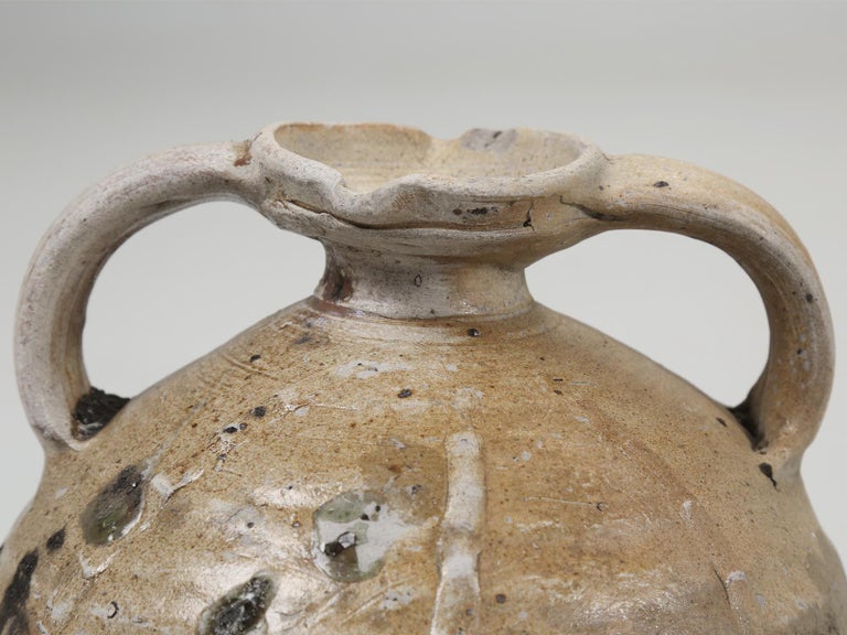 Antique French Pottery Jug handmade 100-Years ago For Sale at 1stDibs