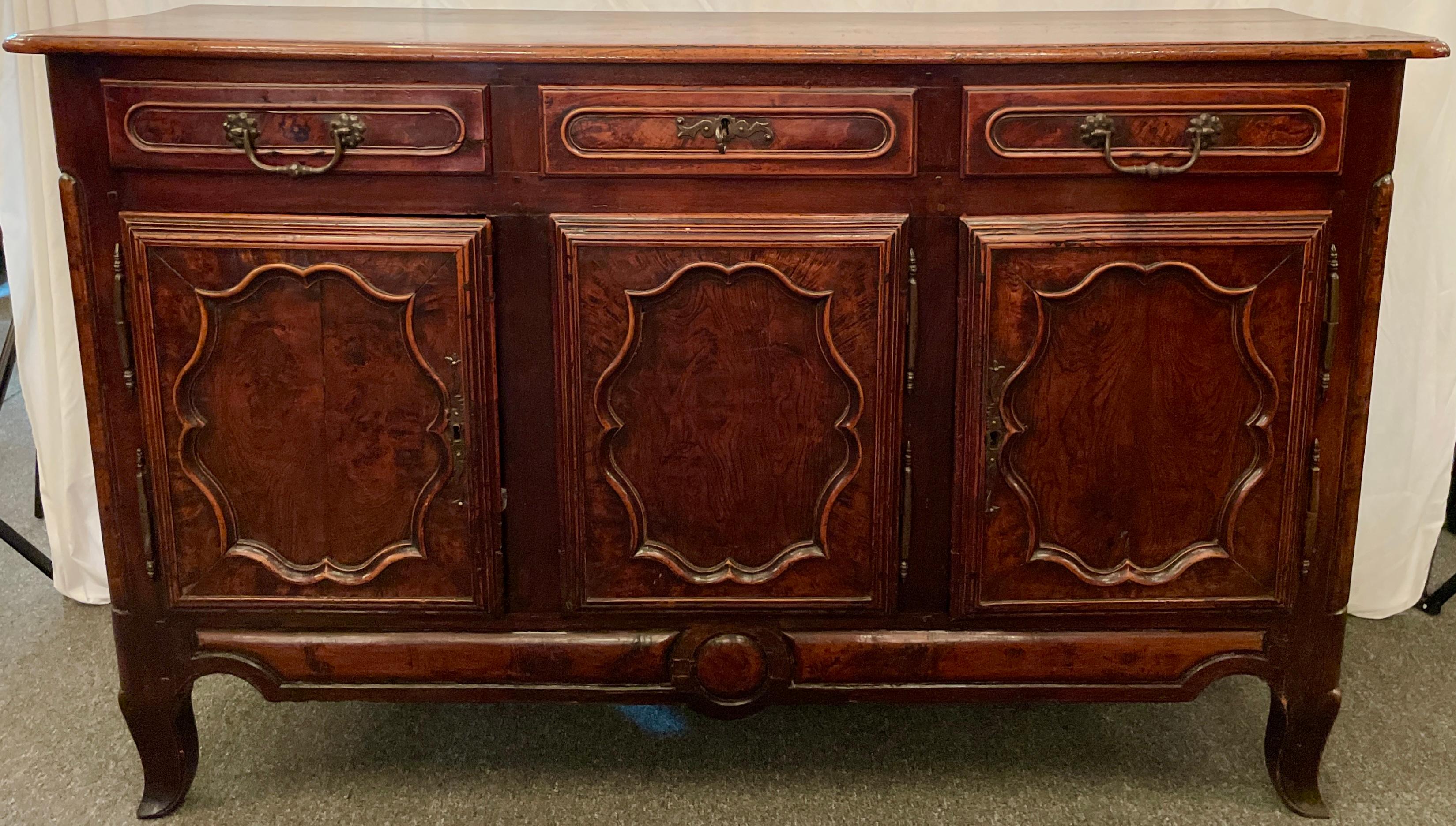 Antique French Provincial Carved Walnut Sideboard, circa 1880-1890 For ...