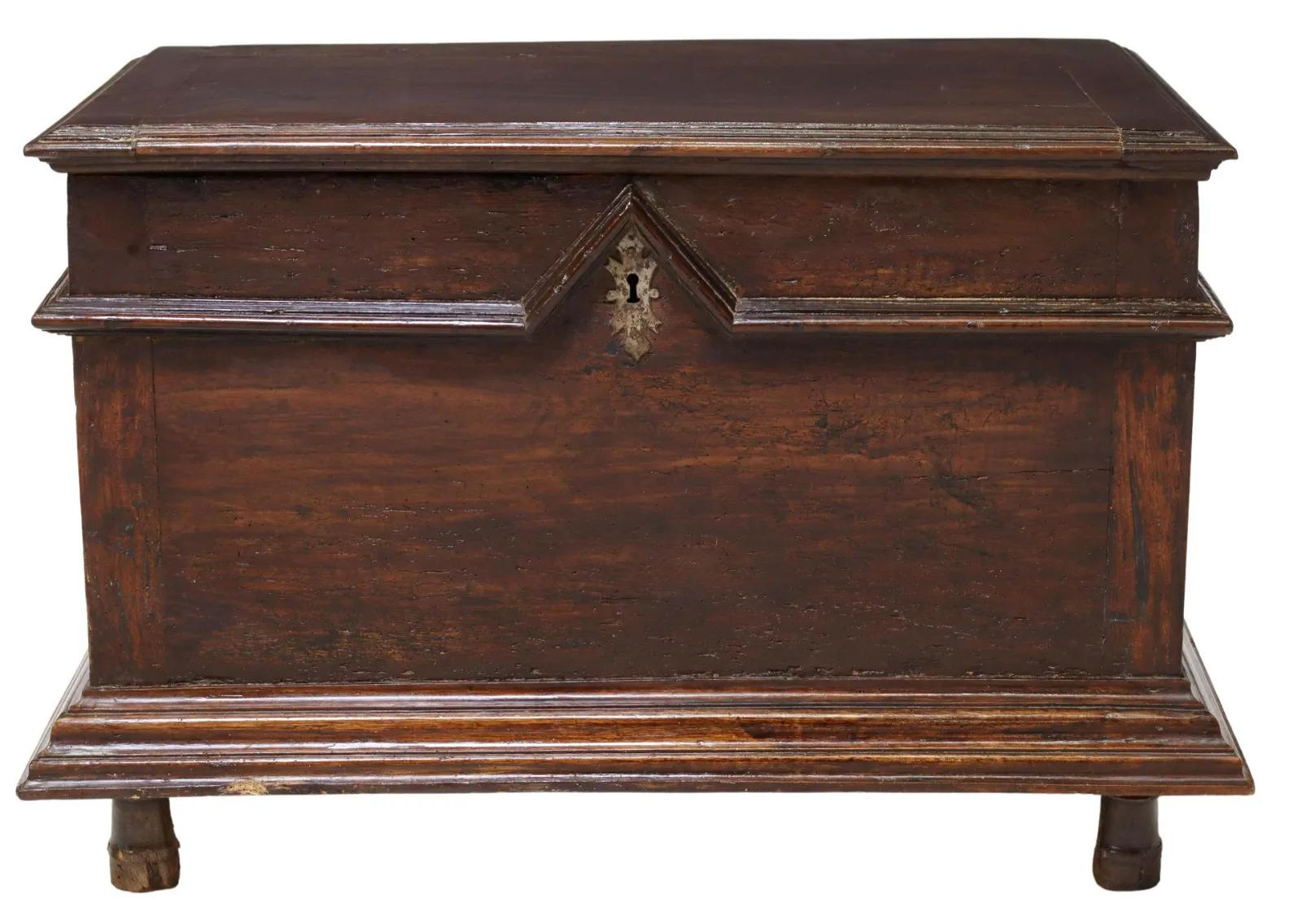 Antique French Provincial Coffer/ Storage Trunk For Sale at 1stDibs