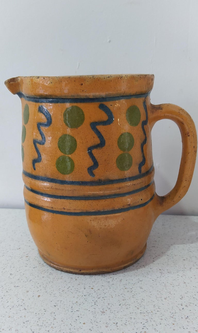 Antique French Provincial Jug /Pitcher Savoie Late C19th Folk Art ...