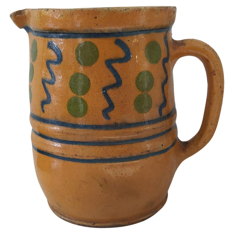 Antique French Provincial Jug /Pitcher Savoie Late C19th Folk Art ...