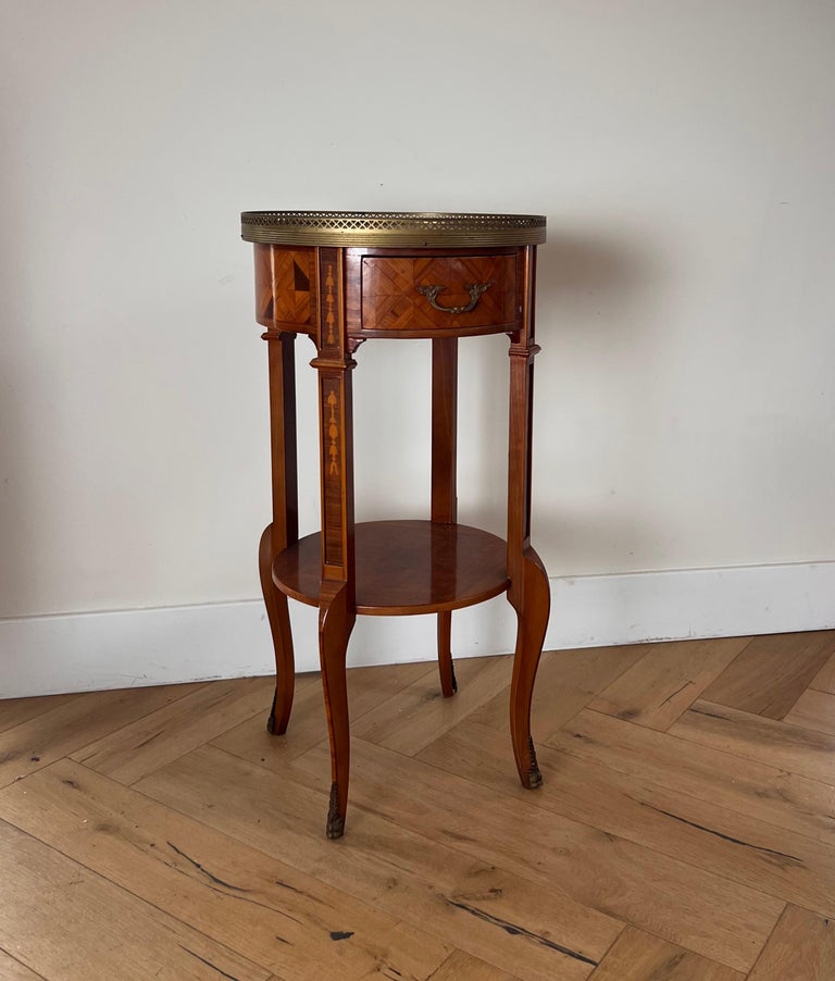 Antique French Provincial Parquet Side Table, 19th Century For Sale at ...
