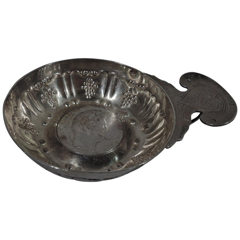 Antique French Provincial Silver Tastevin by Dijon Maker For Sale at ...