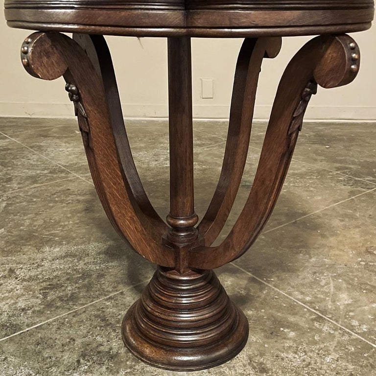 Antique French Quatrefoil Pedestal Table ~ End Table For Sale at 1stDibs