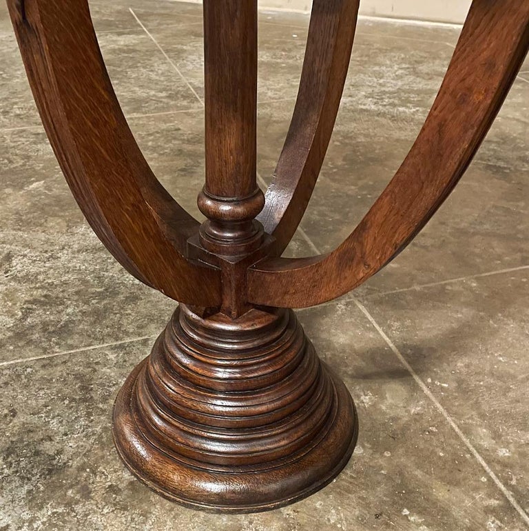 Antique French Quatrefoil Pedestal Table ~ End Table For Sale at 1stDibs