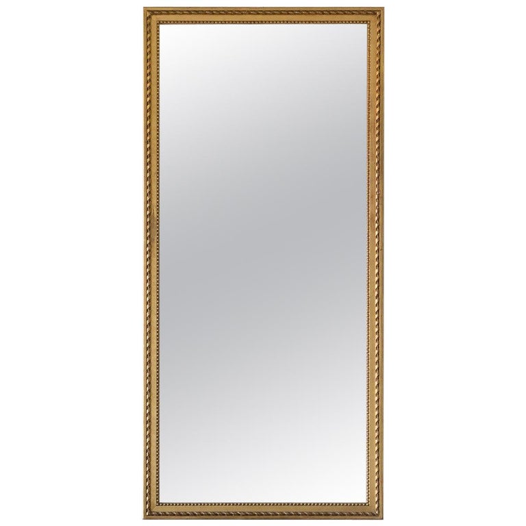 Antique French Rectangle Wall Mirror For Sale at 1stDibs