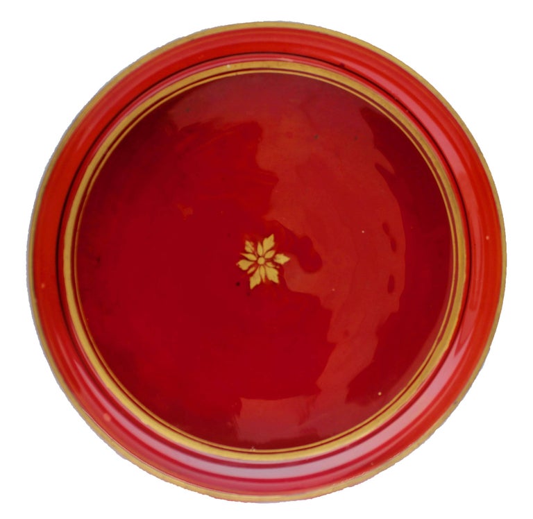 Antique French Red Crystal Aperitif Service, circa 1880 at 1stDibs