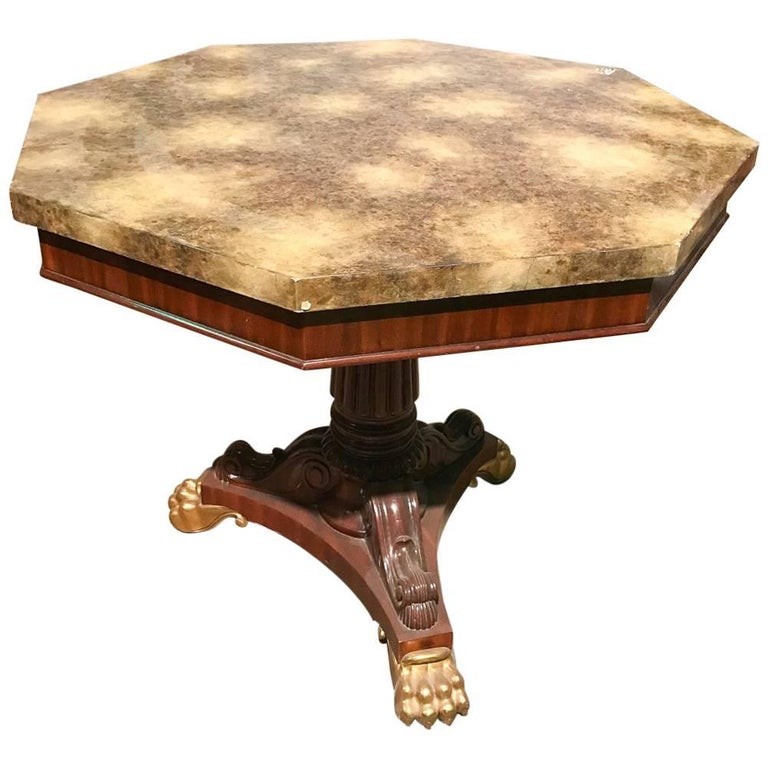 Antique French Regency Style Mahogany Centre Table at 1stDibs