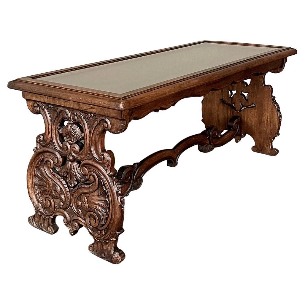 Antique Door Coffee Table with Glass Top at 1stDibs | antique door ...