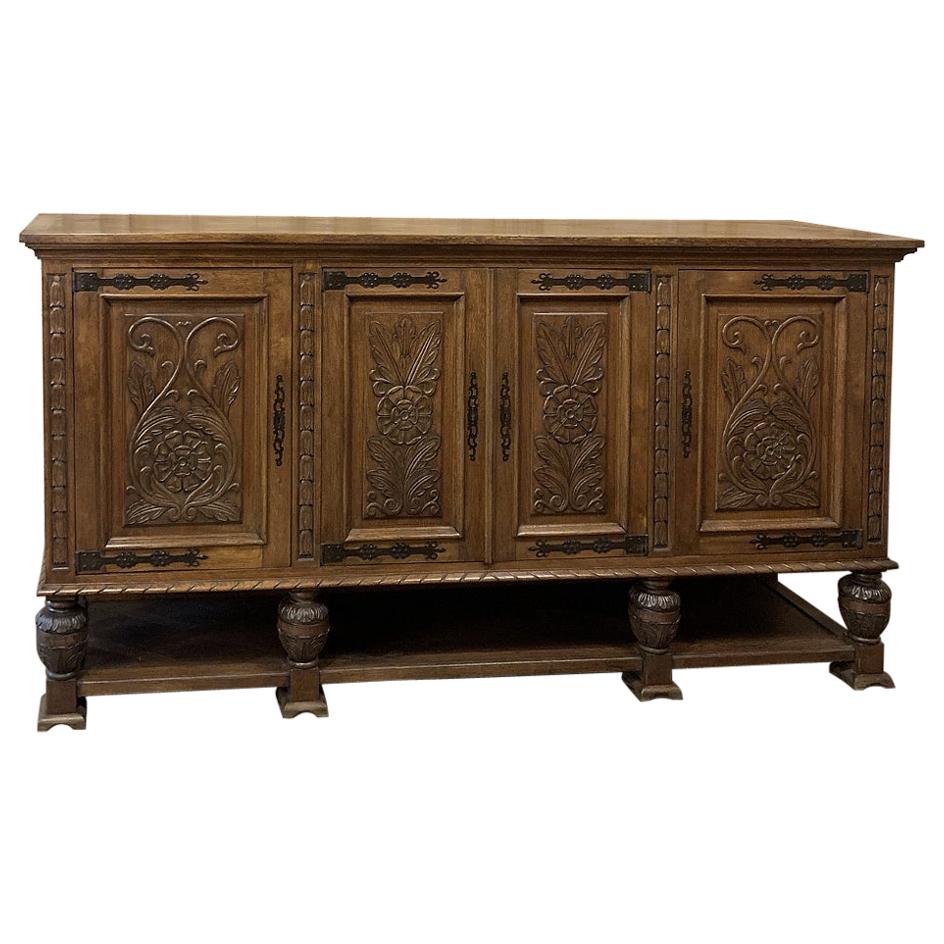 Vintage Flemish Renaissance Raised Buffet at 1stDibs