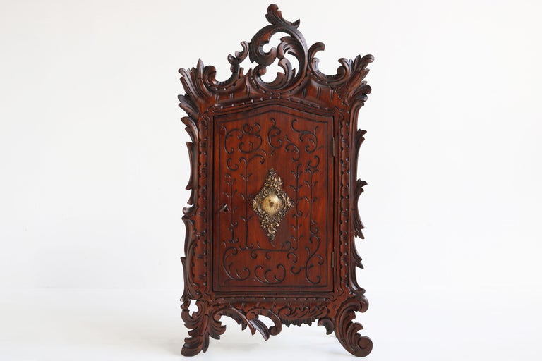 Antique French Renaissance Revival Richly Carved Wall Cabinet 19th ...