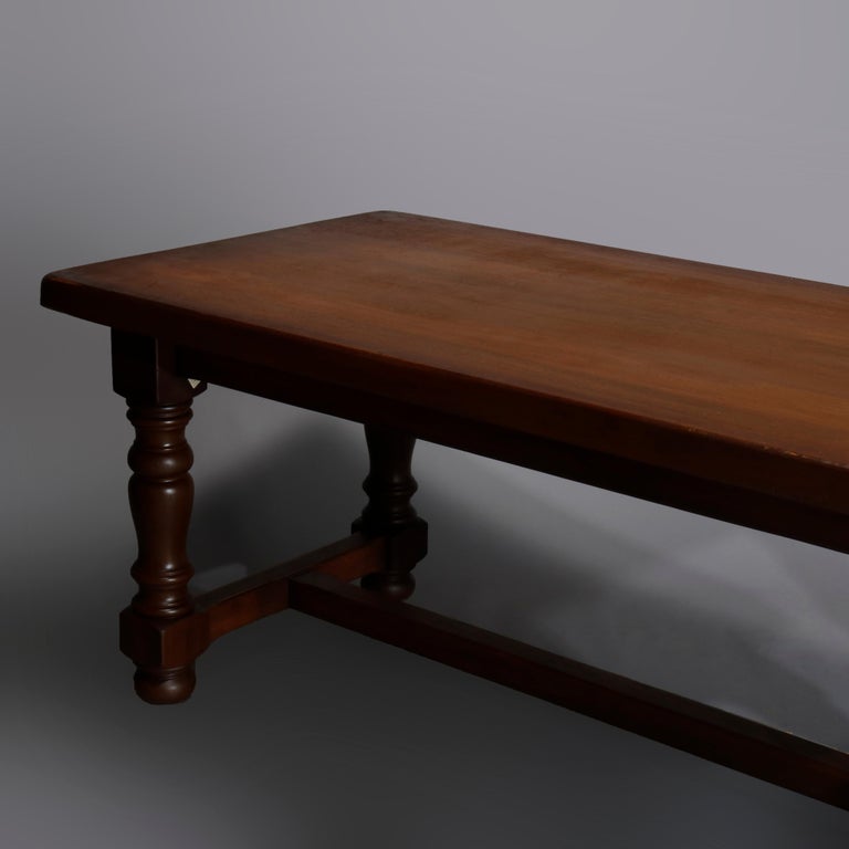 French Renaissance Style Pine Library Conference Table with Drawer ...