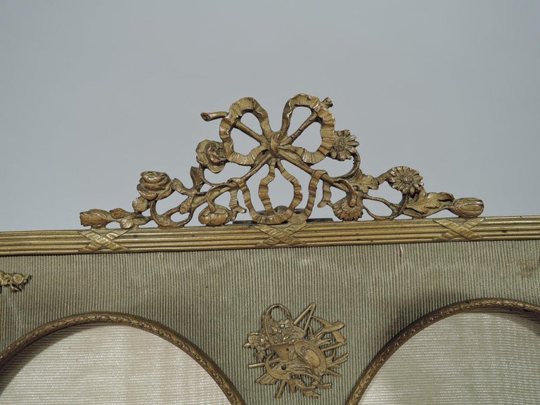 Antique French Rococo Gilt Bronze Double Picture Frame For Sale at ...