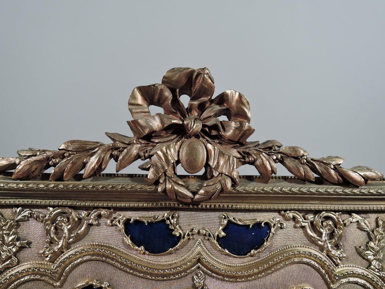 Antique French Rococo Revival Gilt Bronze and Blue Enamel Picture Frame ...