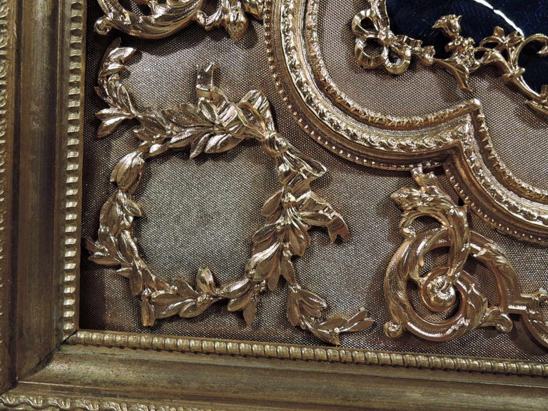 Antique French Rococo Revival Gilt Bronze and Blue Enamel Picture Frame ...