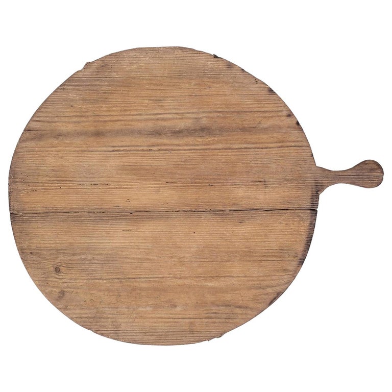 Antique French Round Bread Board at 1stDibs