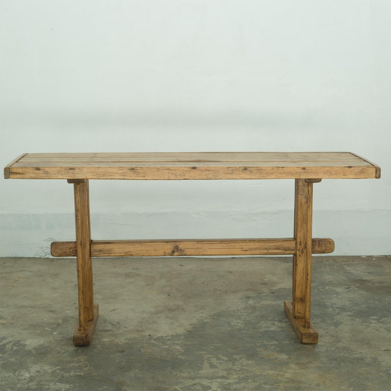 Antique French Rustic Farmer's Market Table, circa 1900 at 1stDibs