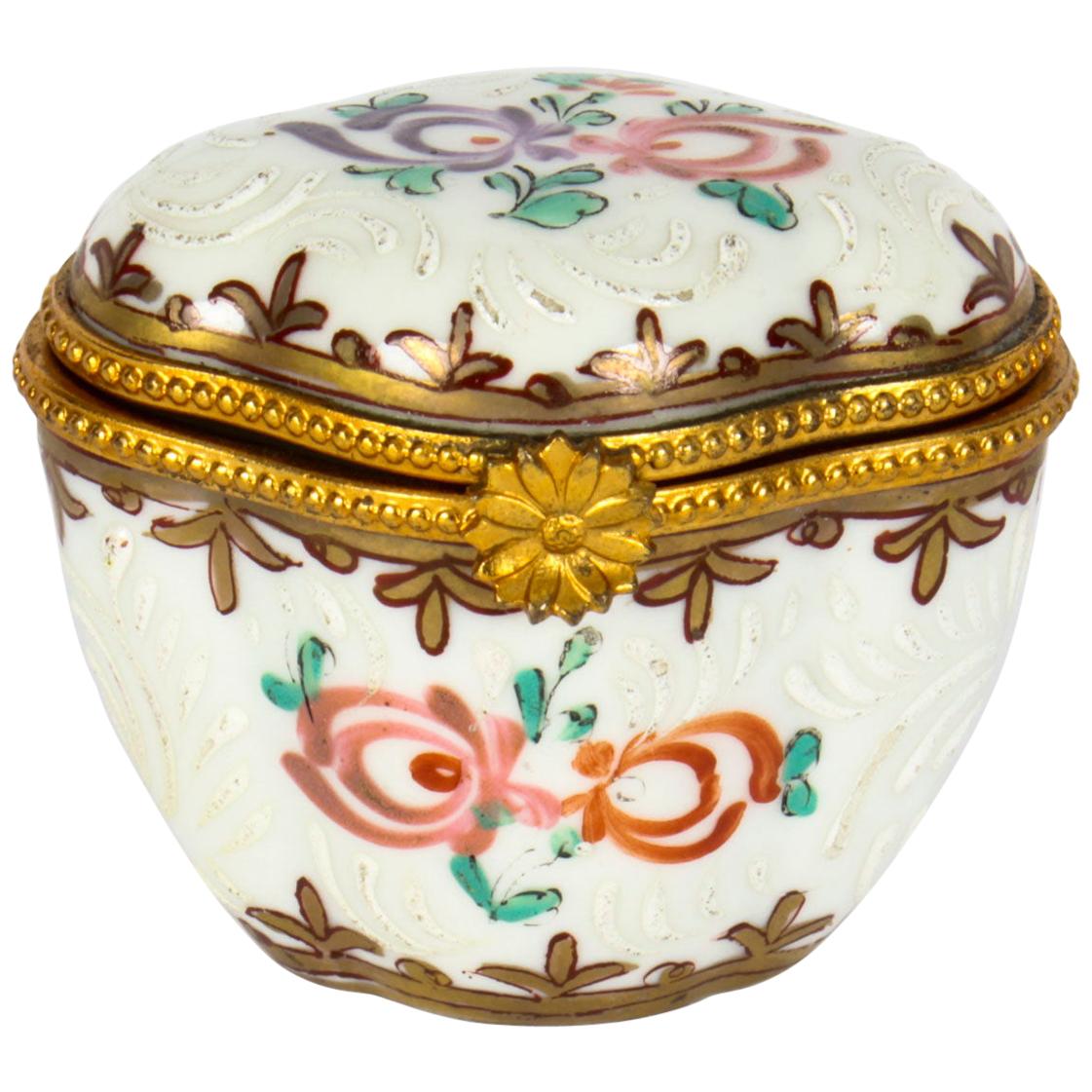 French Porcelaine and Bronze Inkstand, Marks of Samson, 19th Century ...