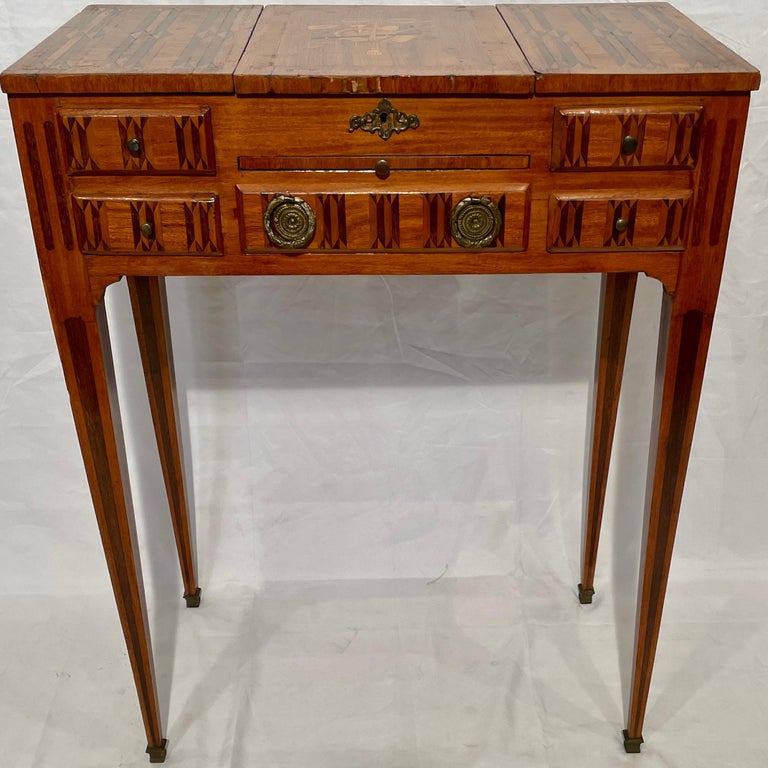 Antique French Satinwood "Poudreuse" or Lady's Dressing / Powder Table ...