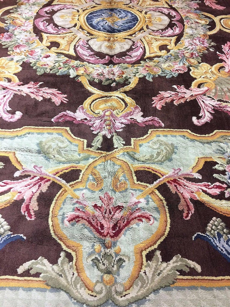 Antique French Savonnerie Carpet 19th Century Louis XV Style Design by ...