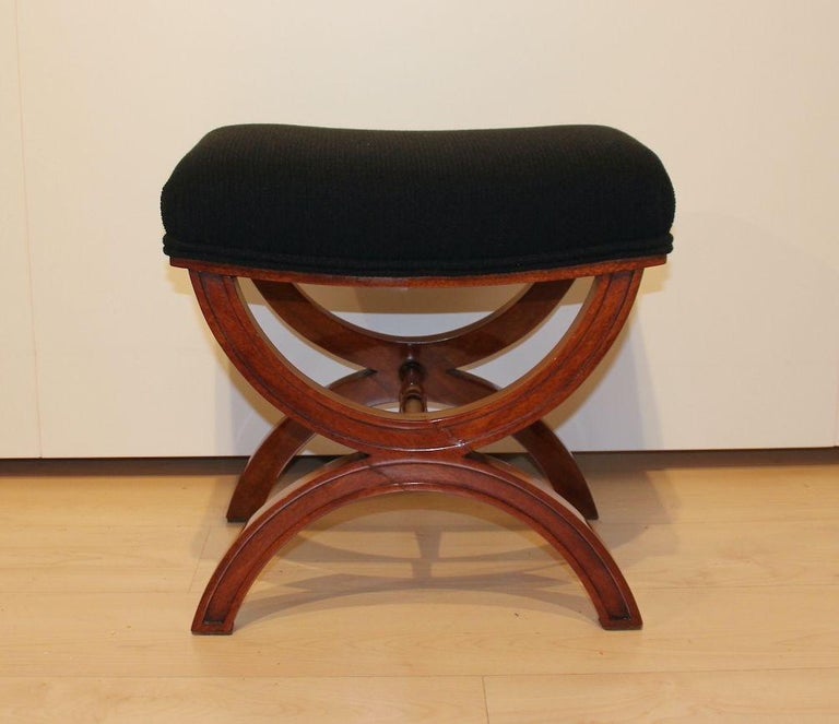 Antique French Scissors Stool, Solid Mahogany, France, circa 1860 For ...