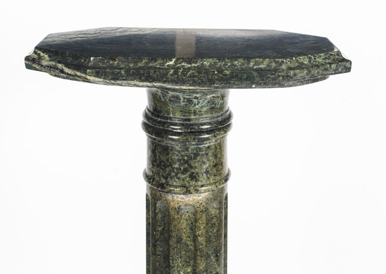 Antique French Serpentine Verde Antico Marble Pedestal 19th Century at ...