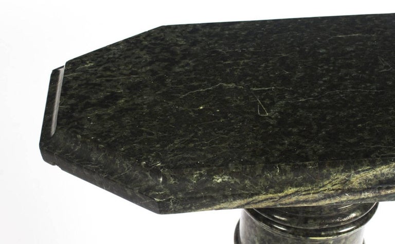 Antique French Serpentine Verde Antico Marble Pedestal, 19th Century at ...