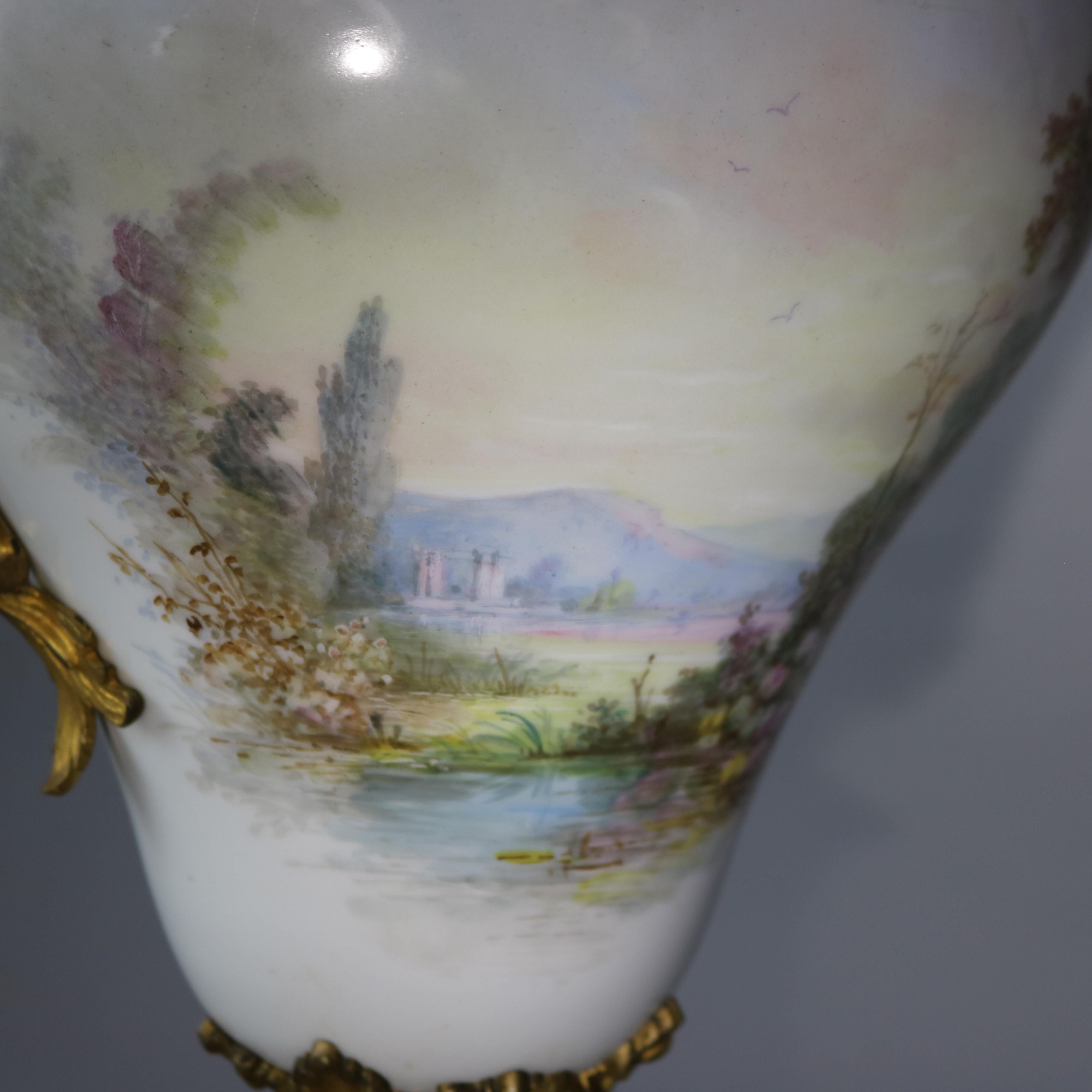 Antique French Sevres Louis XIV Style Porcelain and Ormolu Lidded Floor ...