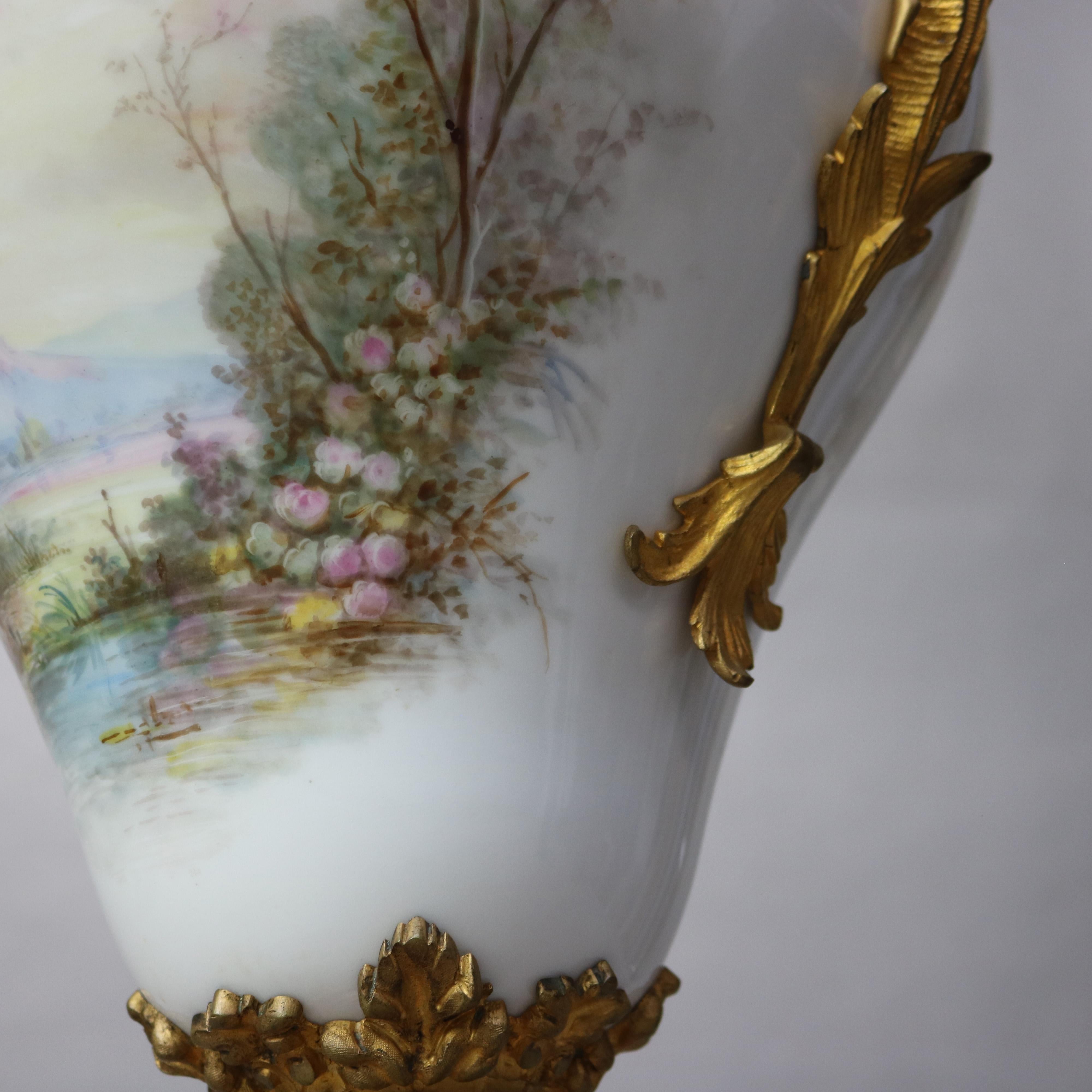 Antique French Sevres Louis XIV Style Porcelain and Ormolu Lidded Floor ...