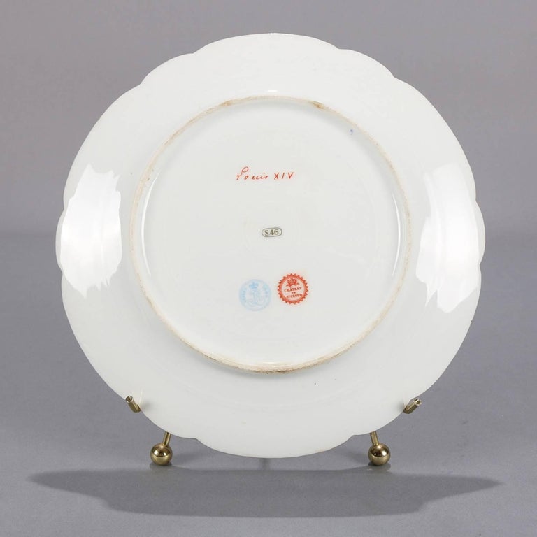 Antique French Sevres Painted and Gilt Porcelain Portrait Plate of ...