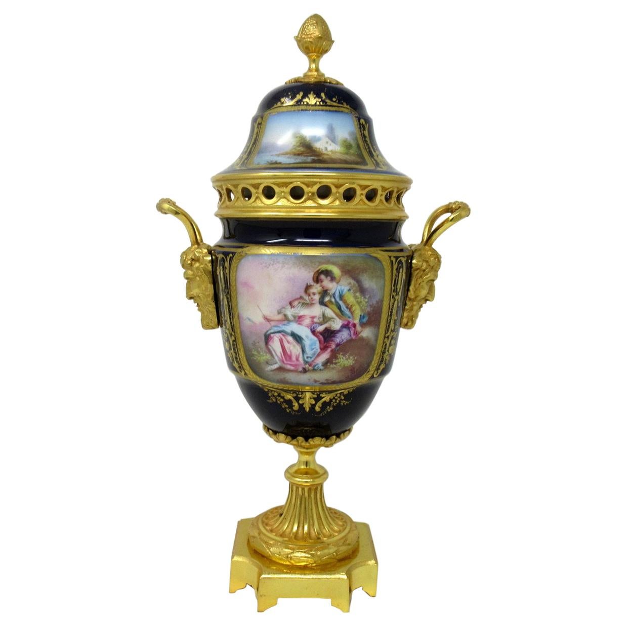 Vintage Artist Signed Sevres Urns For Sale at 1stDibs