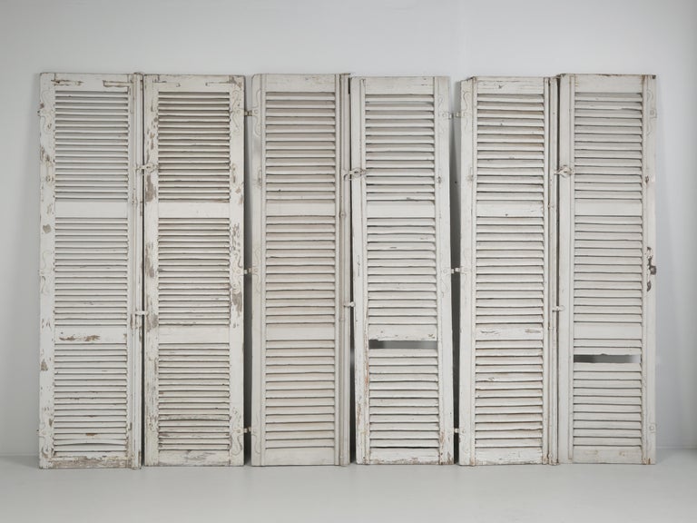 Antique French Shutters Old Paint, Original Hardware '7' Pairs ...