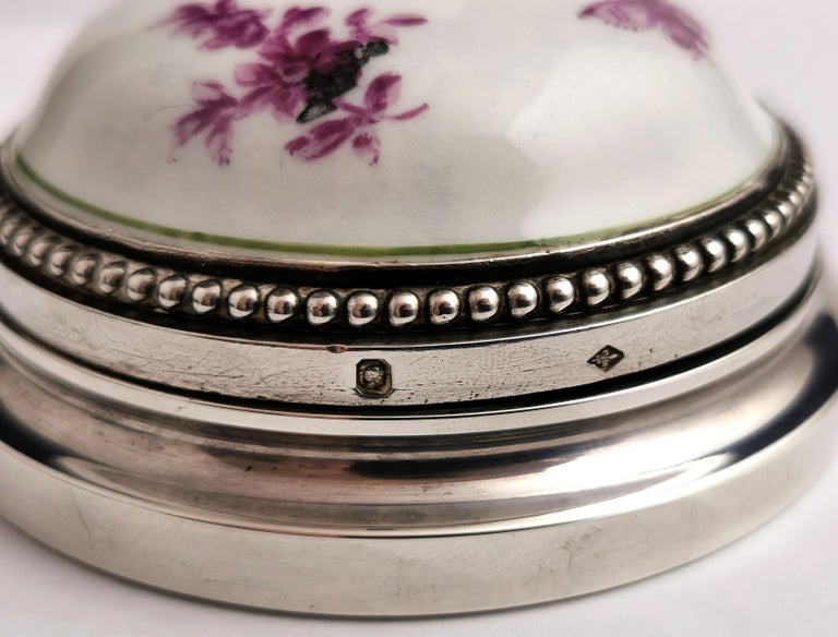 Antique French silver and Ceramic door bell push, Bell ringer For Sale ...