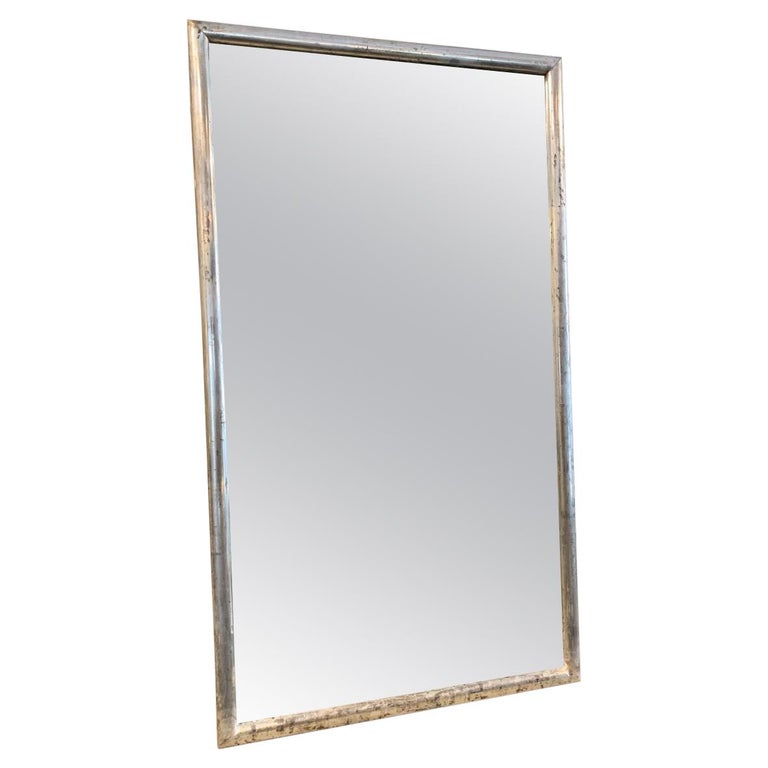 Antique French Silver Framed Mirror, circa 1880-1890 at 1stDibs