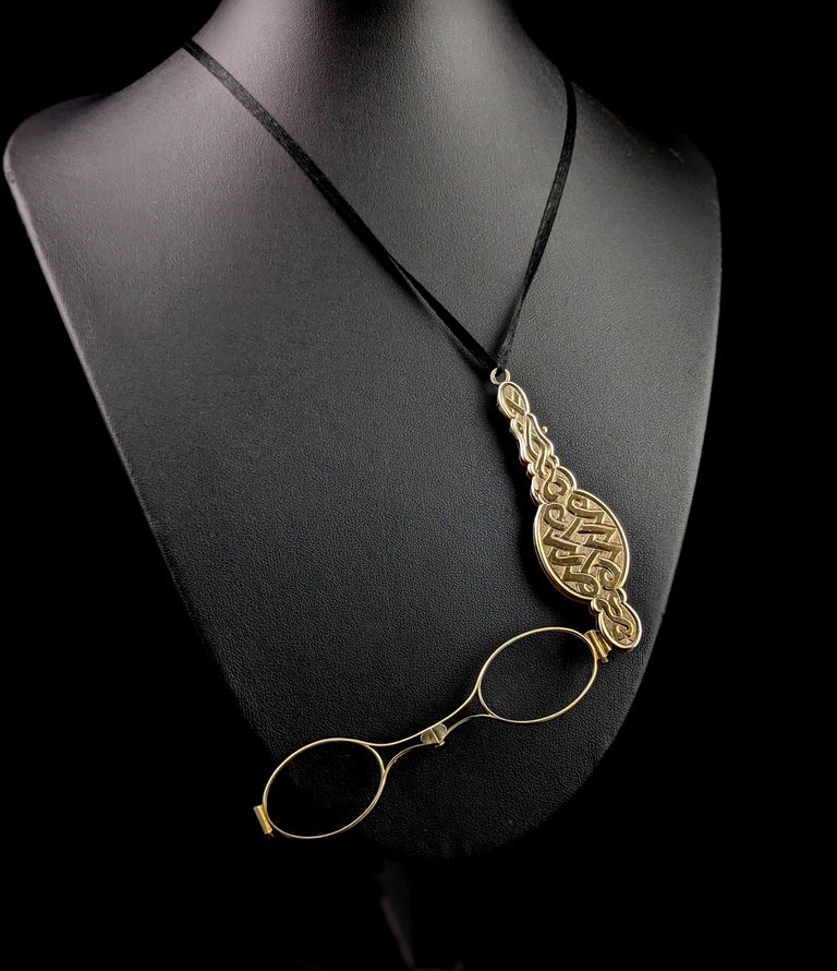 Antique French silver gilt lorgnettes, spectacles, P-J Meurice For Sale ...