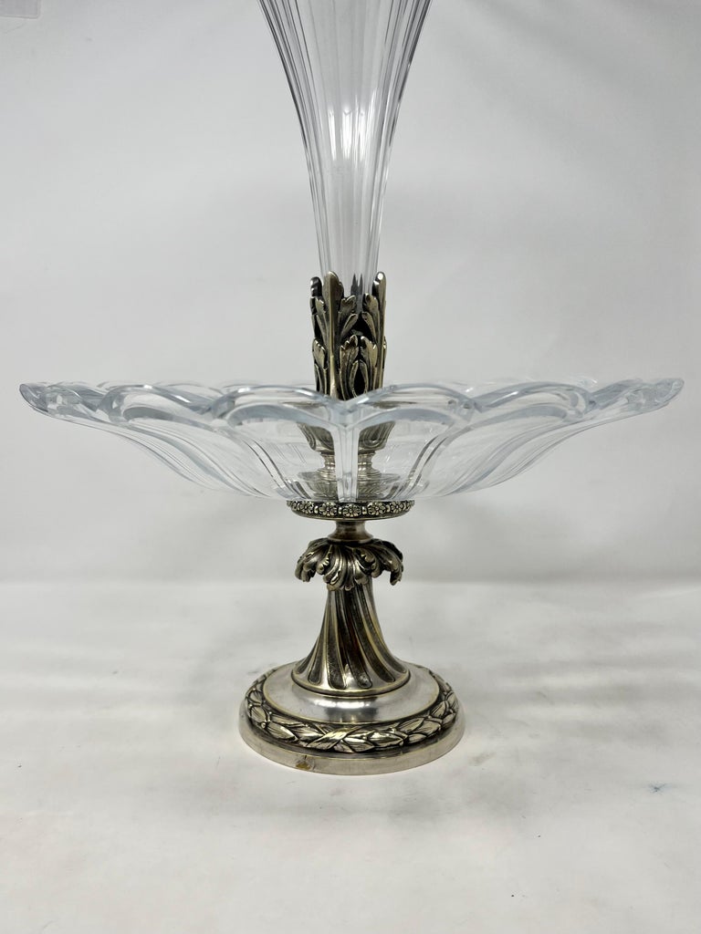 Antique French Silver on Bronze Baccarat Epergne circa 1865-75 For Sale ...
