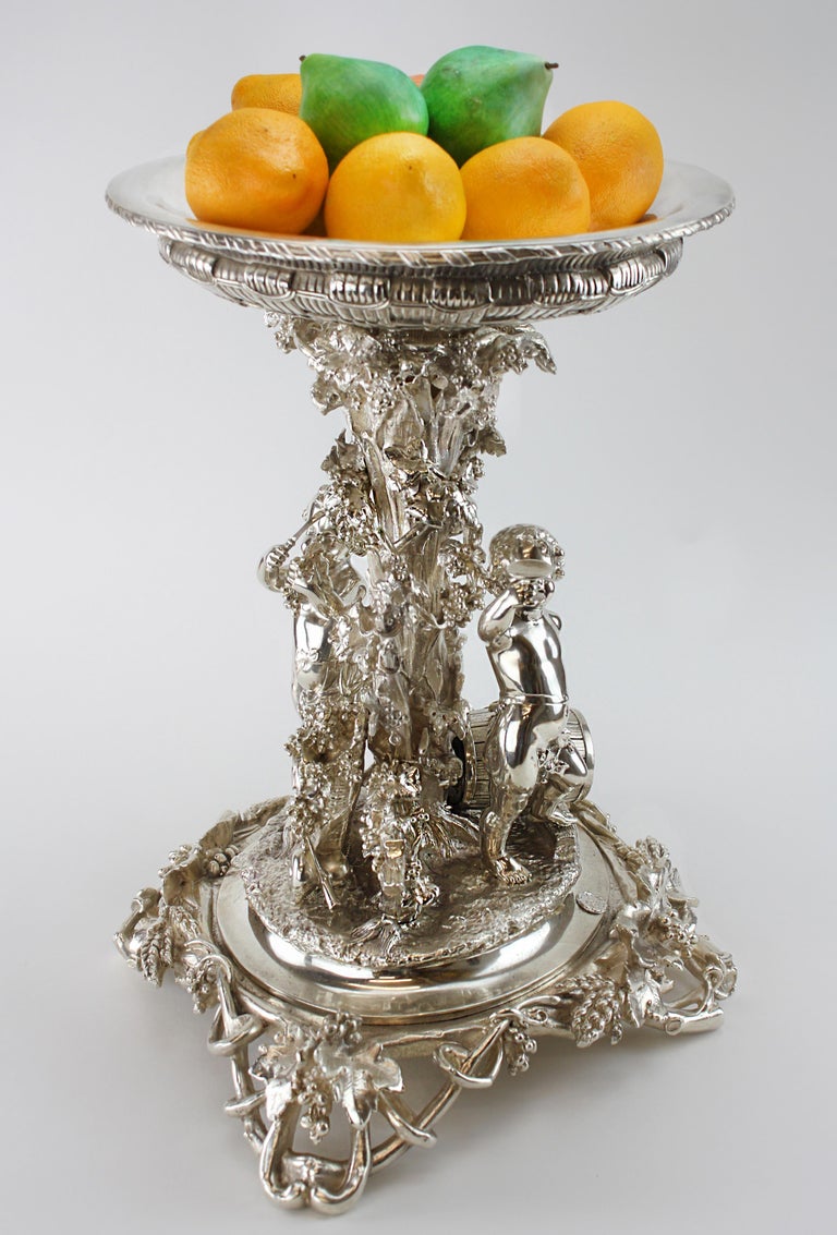 Antique French Silver Plate Large and Heavy Table Centre Piece, Early ...