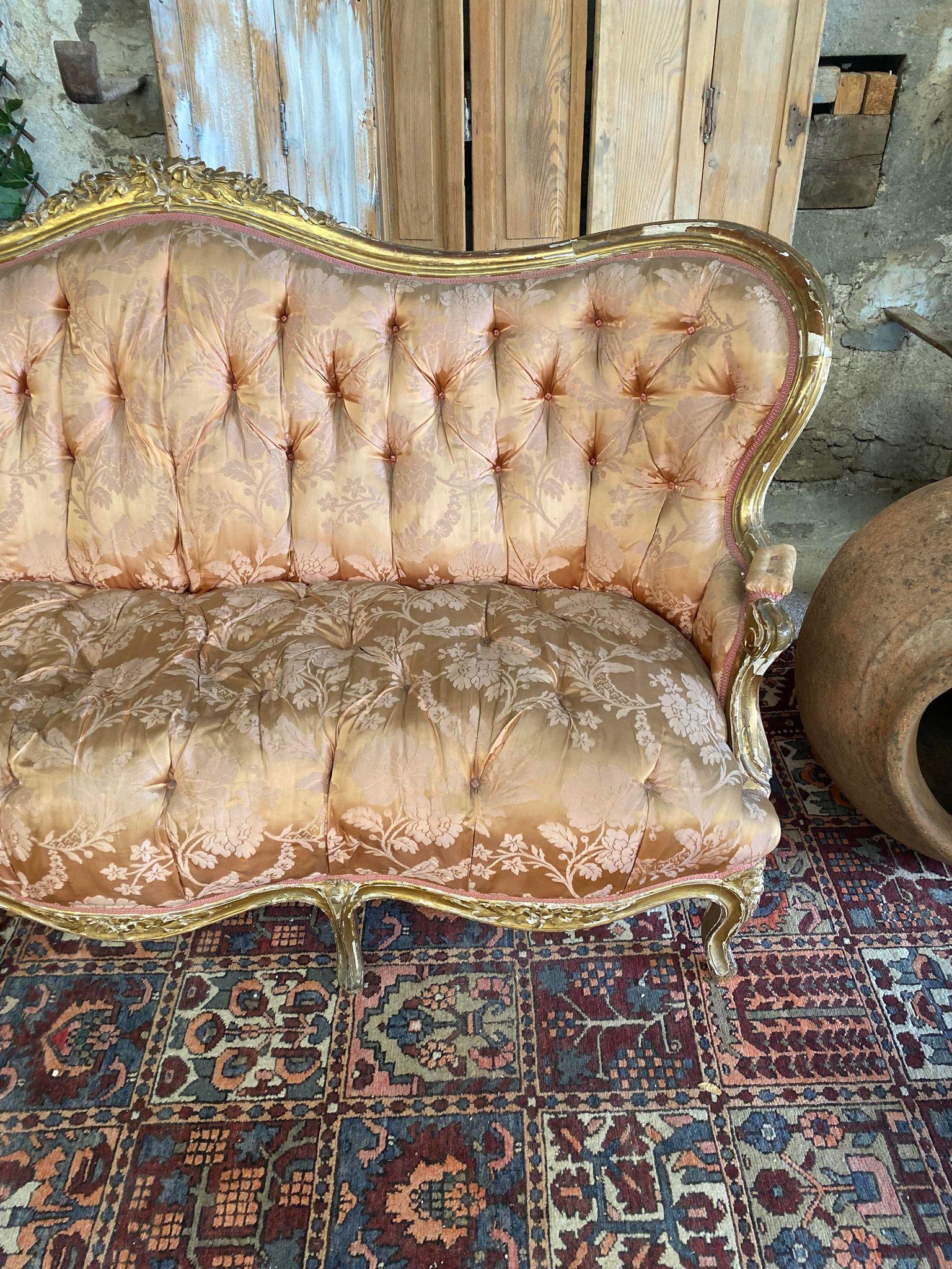 Antique French Sofa Set 19th Century Louis XV Baroque Style For Sale at ...