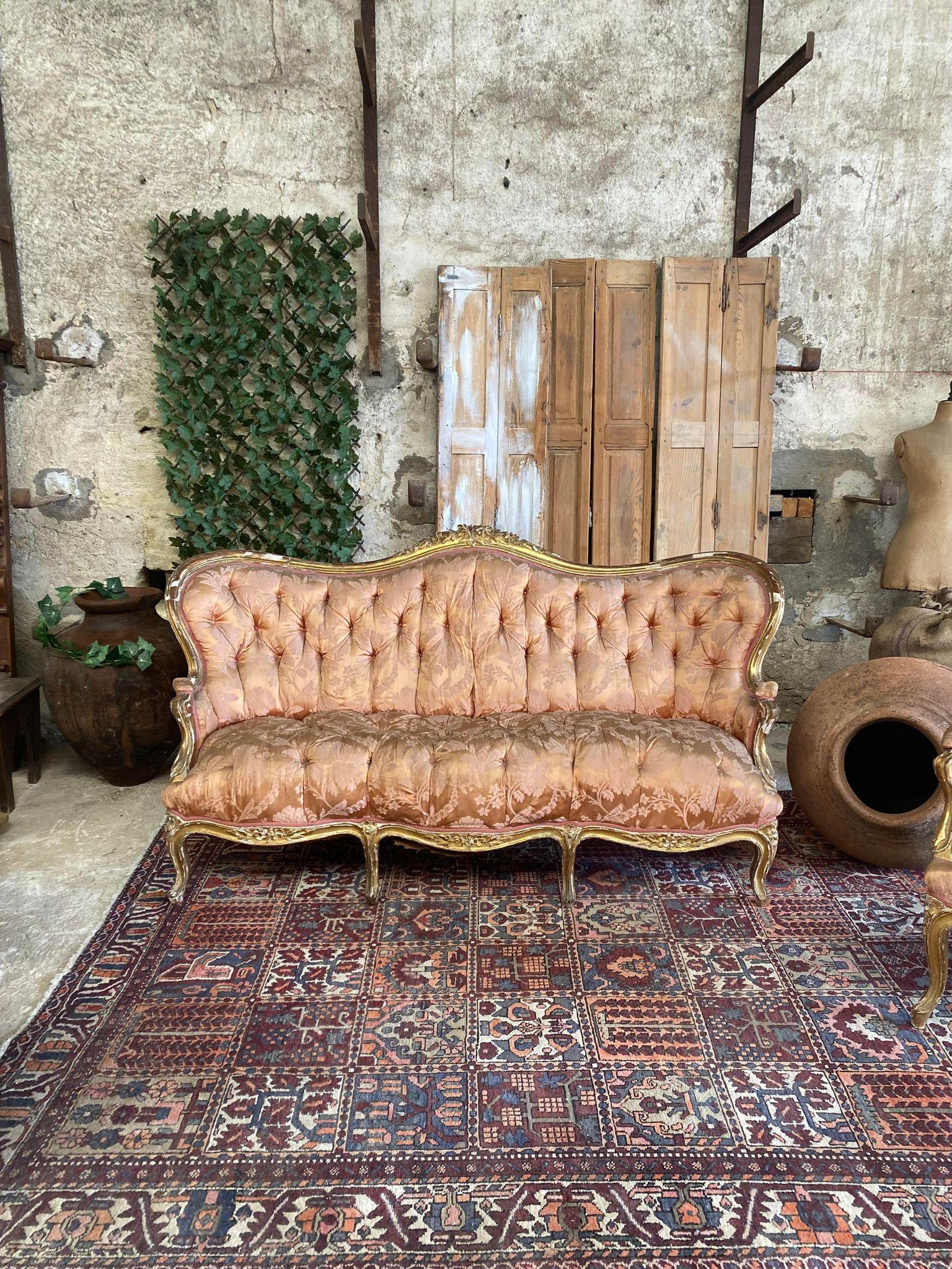 Antique French Sofa Set 19th Century Louis XV Baroque Style For Sale at ...