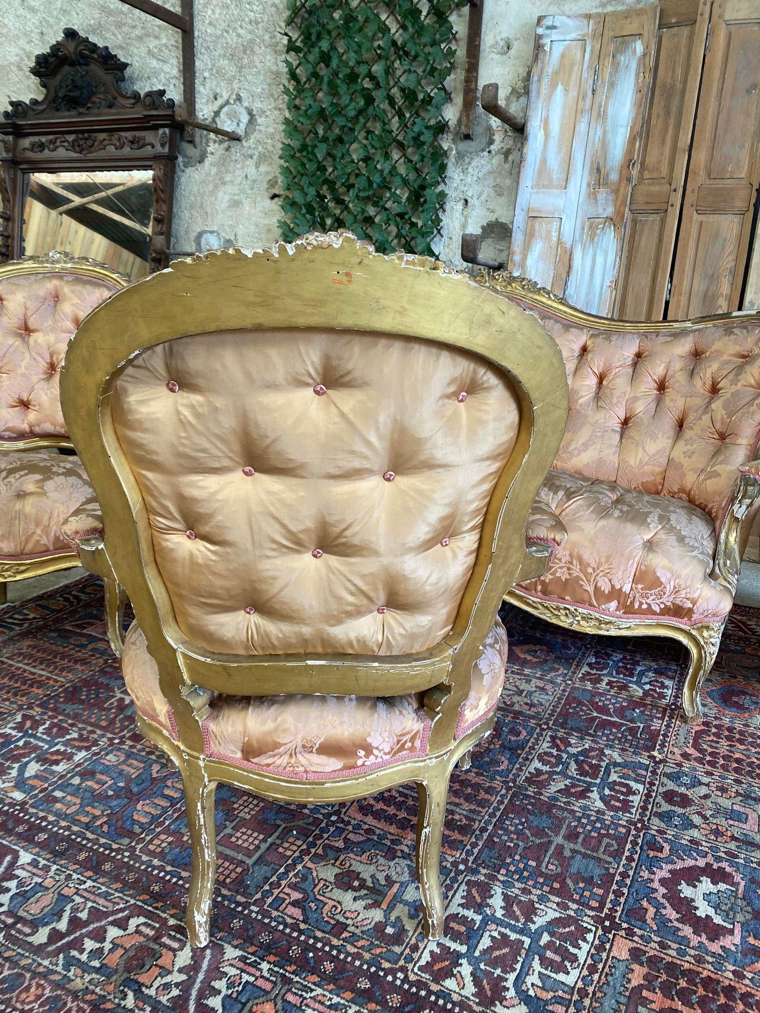Antique French Sofa Set 19th Century Louis XV Baroque Style For Sale at ...