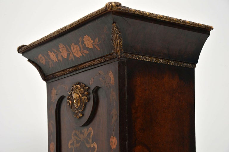 Antique French Stand with Floral Marquetry at 1stDibs