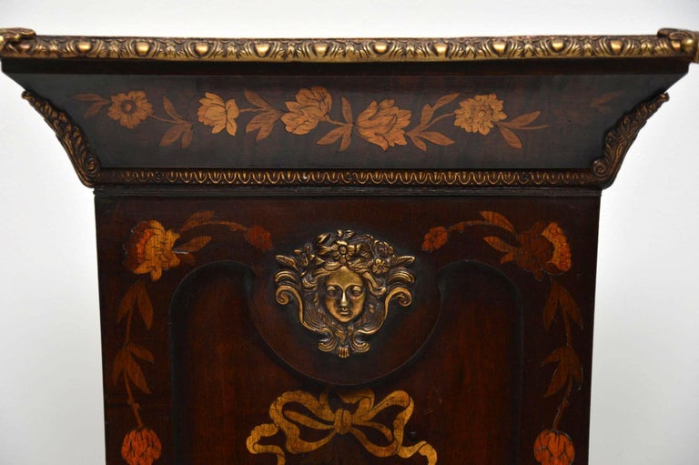 Antique French Stand with Floral Marquetry at 1stDibs