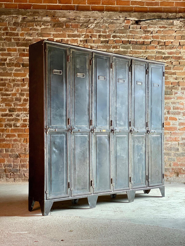 Antique French Steel School Lockers Laugel and Renouard St Die Vosges ...