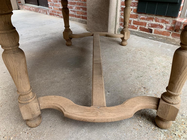 Antique French Stripped Oak Oval Dining Table Farmhouse Draw Leaf ...