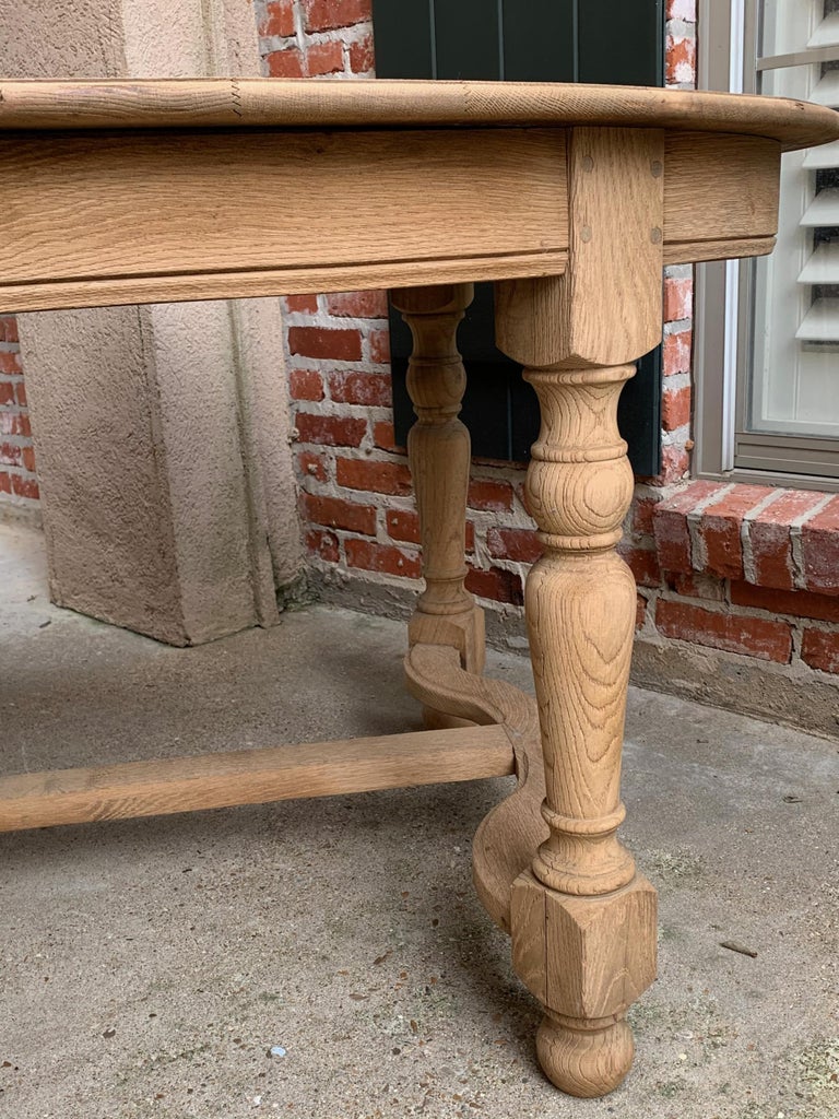 Antique French Stripped Oak Oval Dining Table Farmhouse Draw Leaf ...