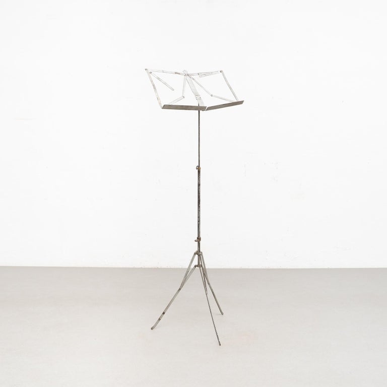 Antique French Telescopic Metal Music Stand, circa 1940 For Sale at 1stDibs