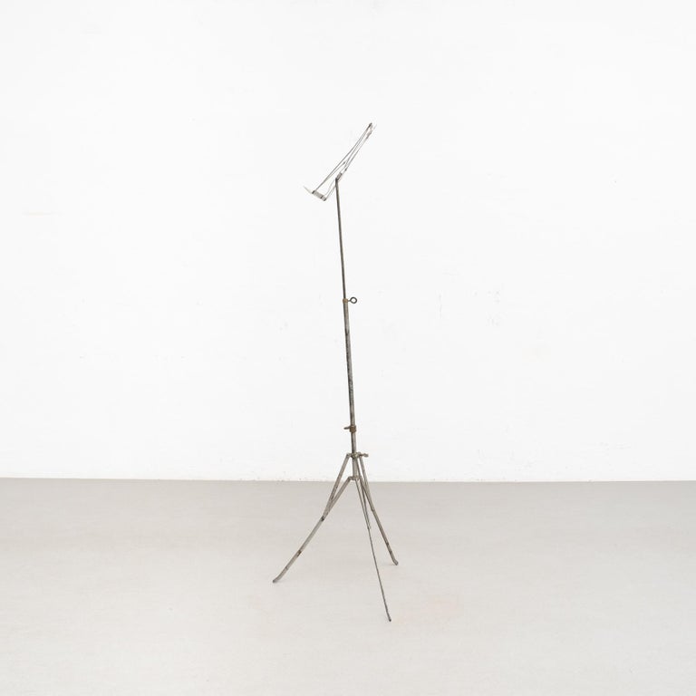 Antique French Telescopic Metal Music Stand, circa 1940 For Sale at 1stDibs