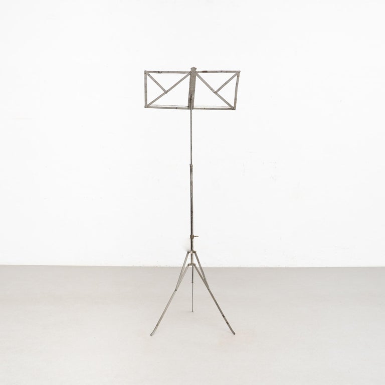 Antique French Telescopic Metal Music Stand, circa 1940 For Sale at 1stDibs